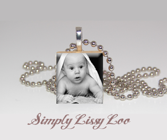 Custom Photo Scrabble Tile Necklace on Luulla